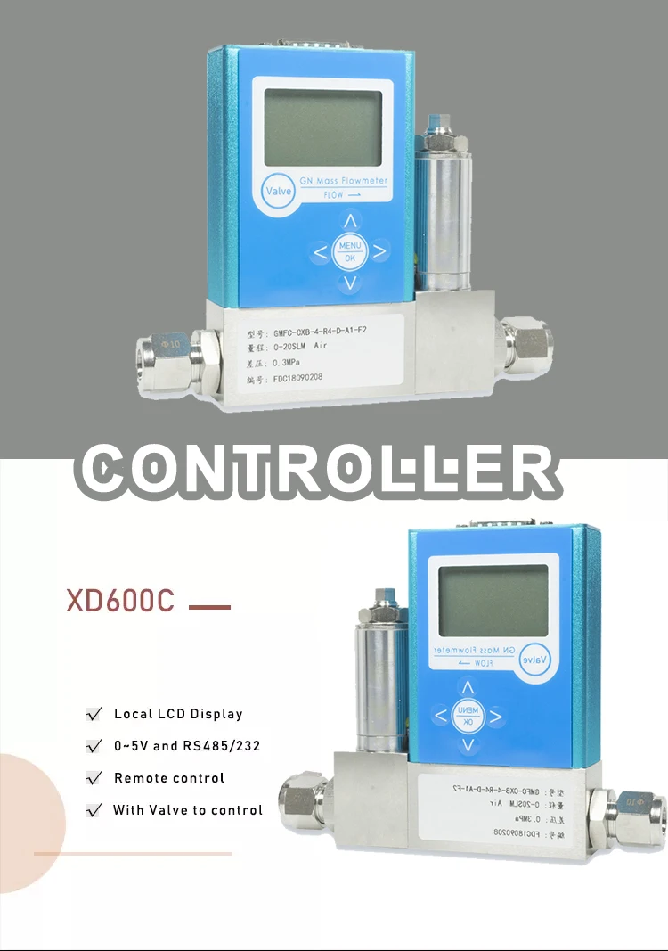 High Precision Capillary Flow Control System Analog Gas Mass Flow ...