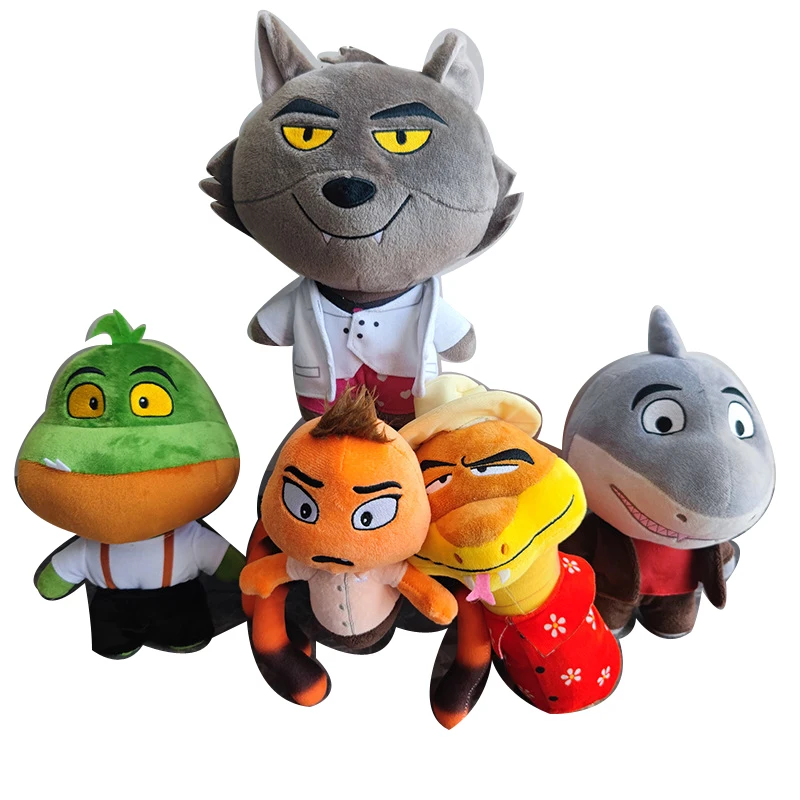 Custom The Bad Guys Series Plush Toy Wolf Shark Spider And Snake ...