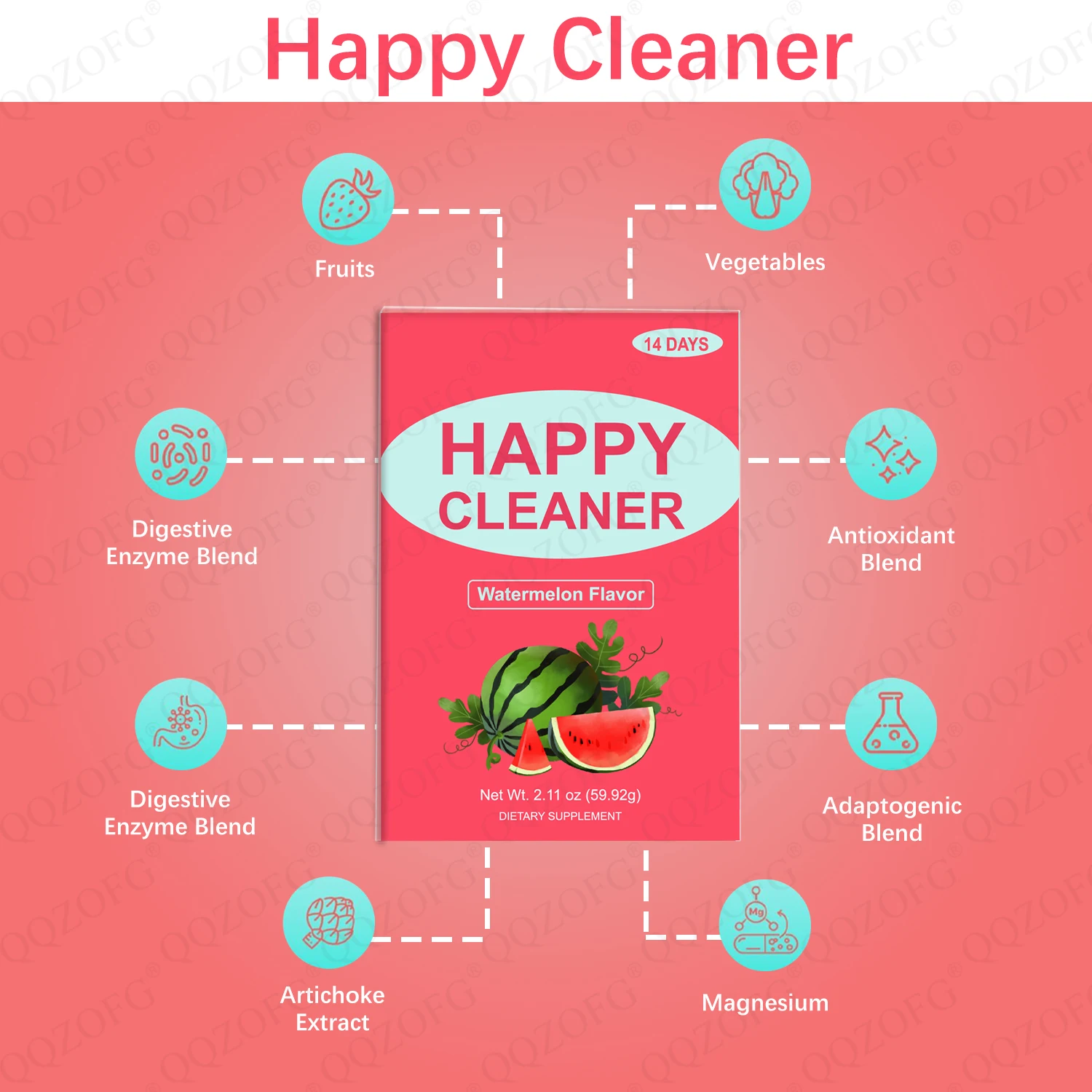 Happy Cleaner Powder – Watermelon Flavor Dietary Fiber for Adults | OEM ...