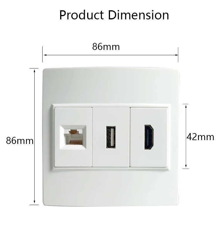 Cat6 Rj45+usb Wall Plate Network Faceplate - Buy Network Faceplate,Rj45 ...