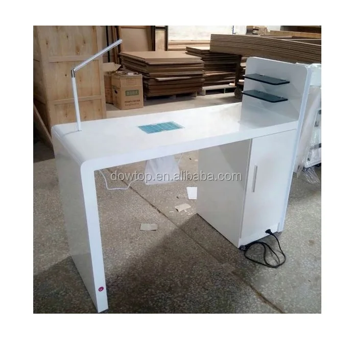 Modern Nail Desk Design Beauty Salon Desk White Nail Table Nail Tech ...
