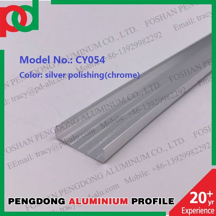 perfiles de aluminio en 21mm U forma para borde decorativo de moldura ...