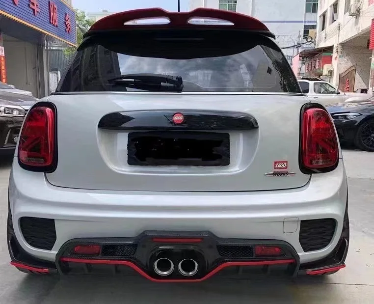 For Mini F56 F57 Cooper JCW Real Carbon Fiber Rear Lip Bumper Bar ...