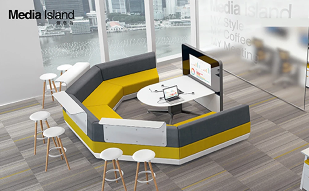 Modular Office Furniture - Collaborative Sofa Set for Open Work Area