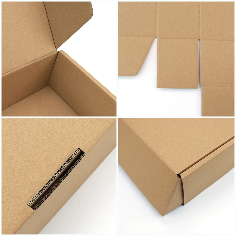Custom Corrugated Mailer Box Small 6" X 4" X 2" Kraft Paper Cardboard ...