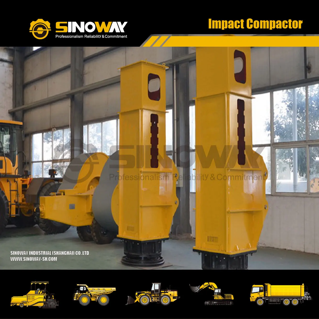 Rolling Dynamic Compaction 6830 Impact Compactor - High Energy Power