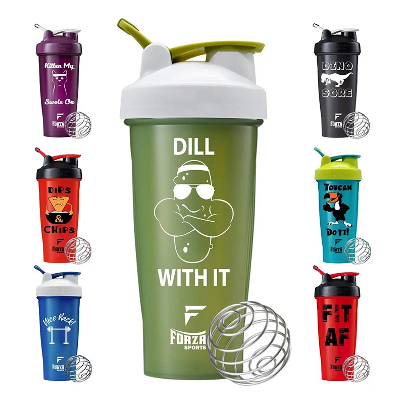 28-ounce Custom Logo Gym Sports Plastic Shaker Bottles