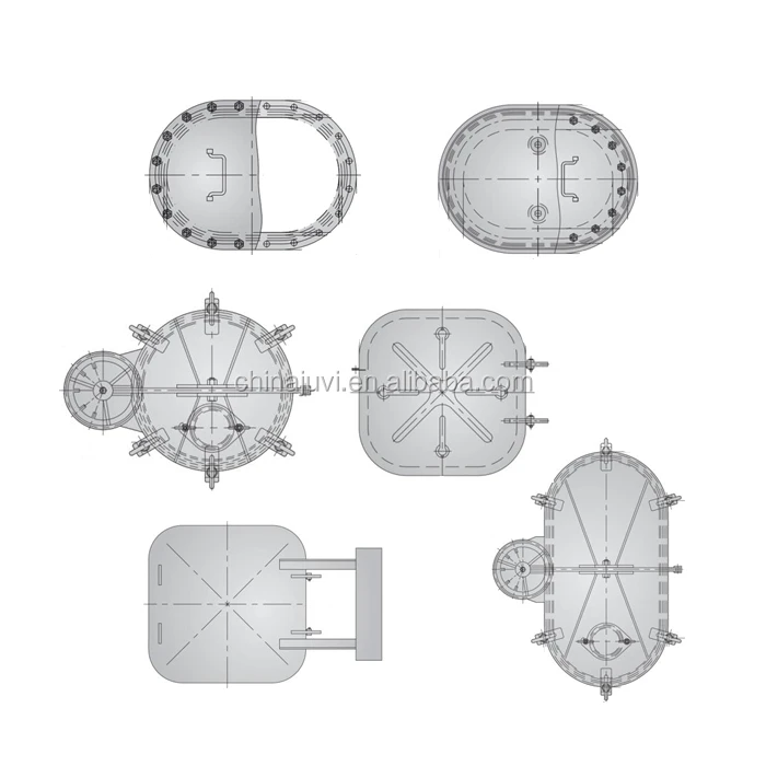 Watertight Rotating Aluminum Manhole Hatch Cover for Ship