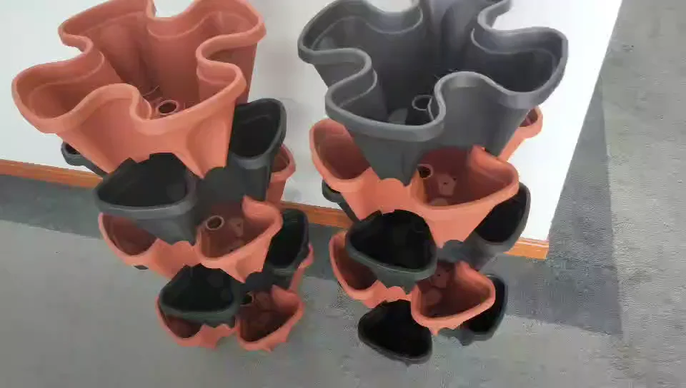 Large Vertical Plastic Garden Flower Pots Decorations Hydroponic Tower ...