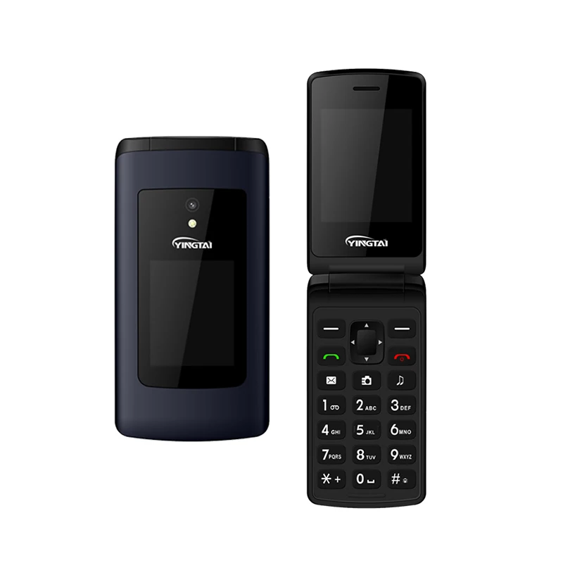 Telefone Keyboard Folding Feature Mobile Phone For Elder Dual Screen ...