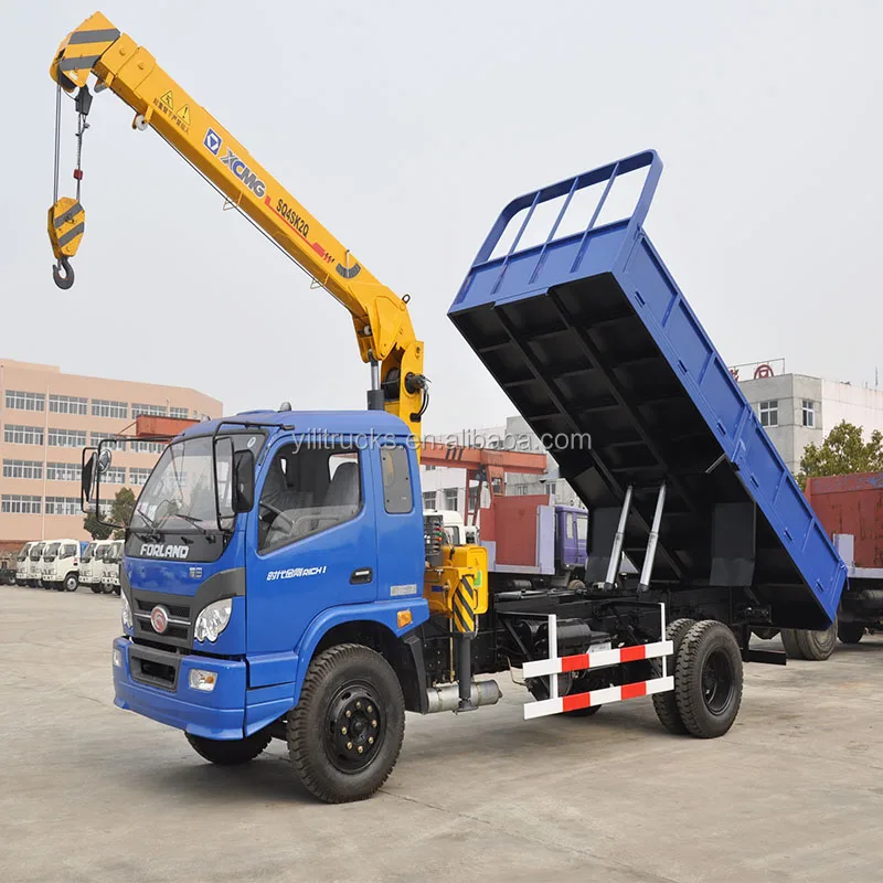 FOTON 4x2 RHD 8T Truck Mounted Crane with Dump Box Tipper