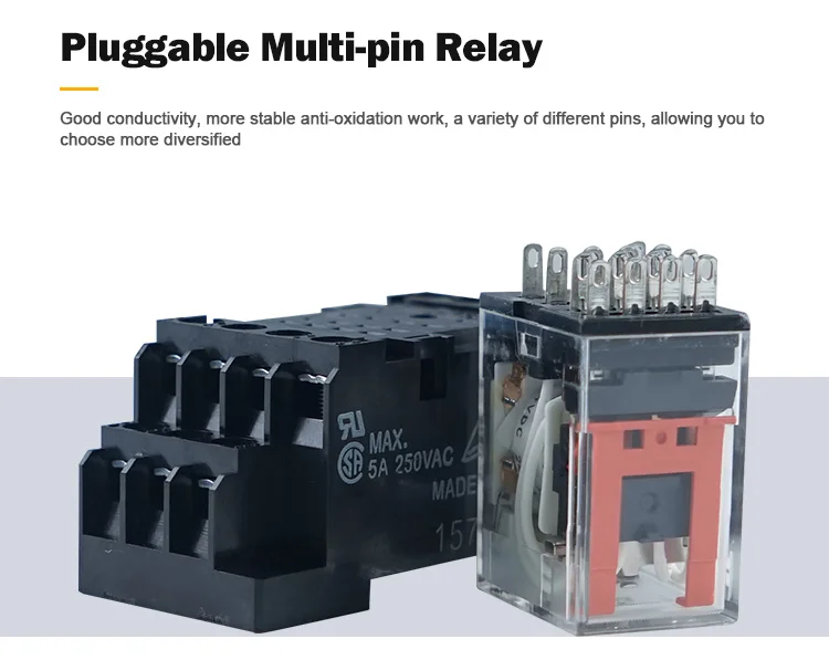 4NO 4NC Omron Intermediate Relay - 24VDC for Parking Control