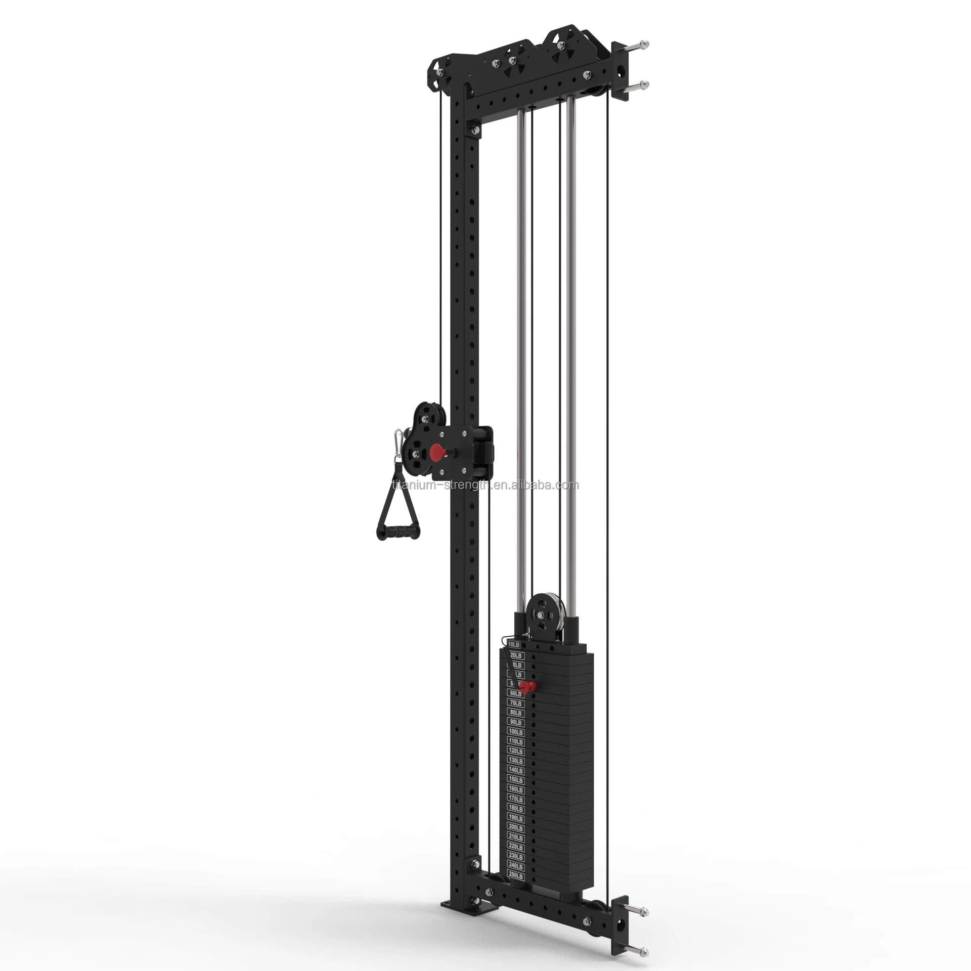 W6150-s1 Gym Strength Equipment Single Dual Adjustable Pulley System ...