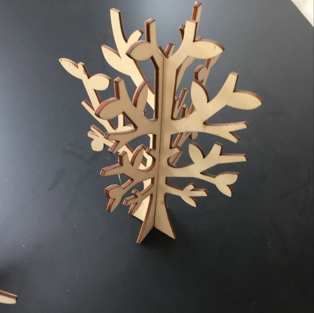 Custom Wood Crafts - Laser Cut Wood Tree for Christmas