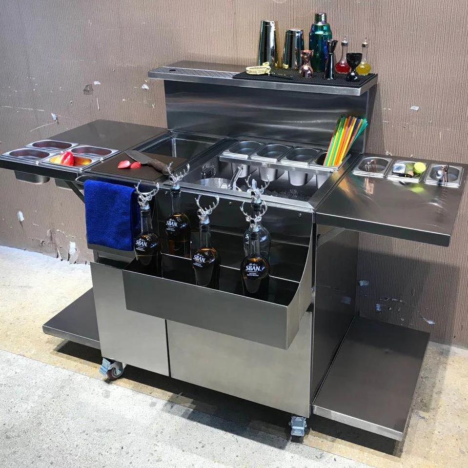 Removable Outdoor Custom Removable Cocktail bar Mobile Bartender Ice ...