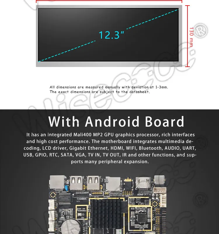 12.3 Inch Car Display - High-Resolution Navigation Screen