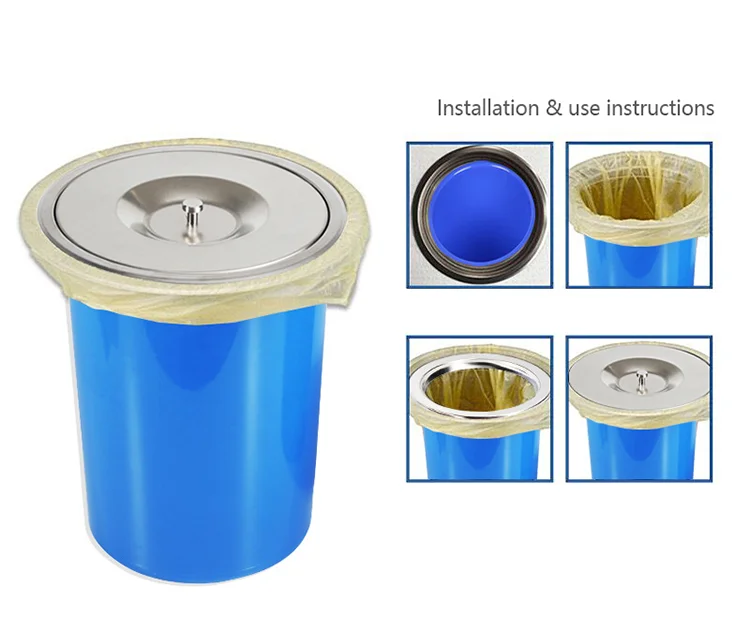 Kitchen Cabinet Waste Bin Countertop Dustbin Built-in Trash Can Conceal ...