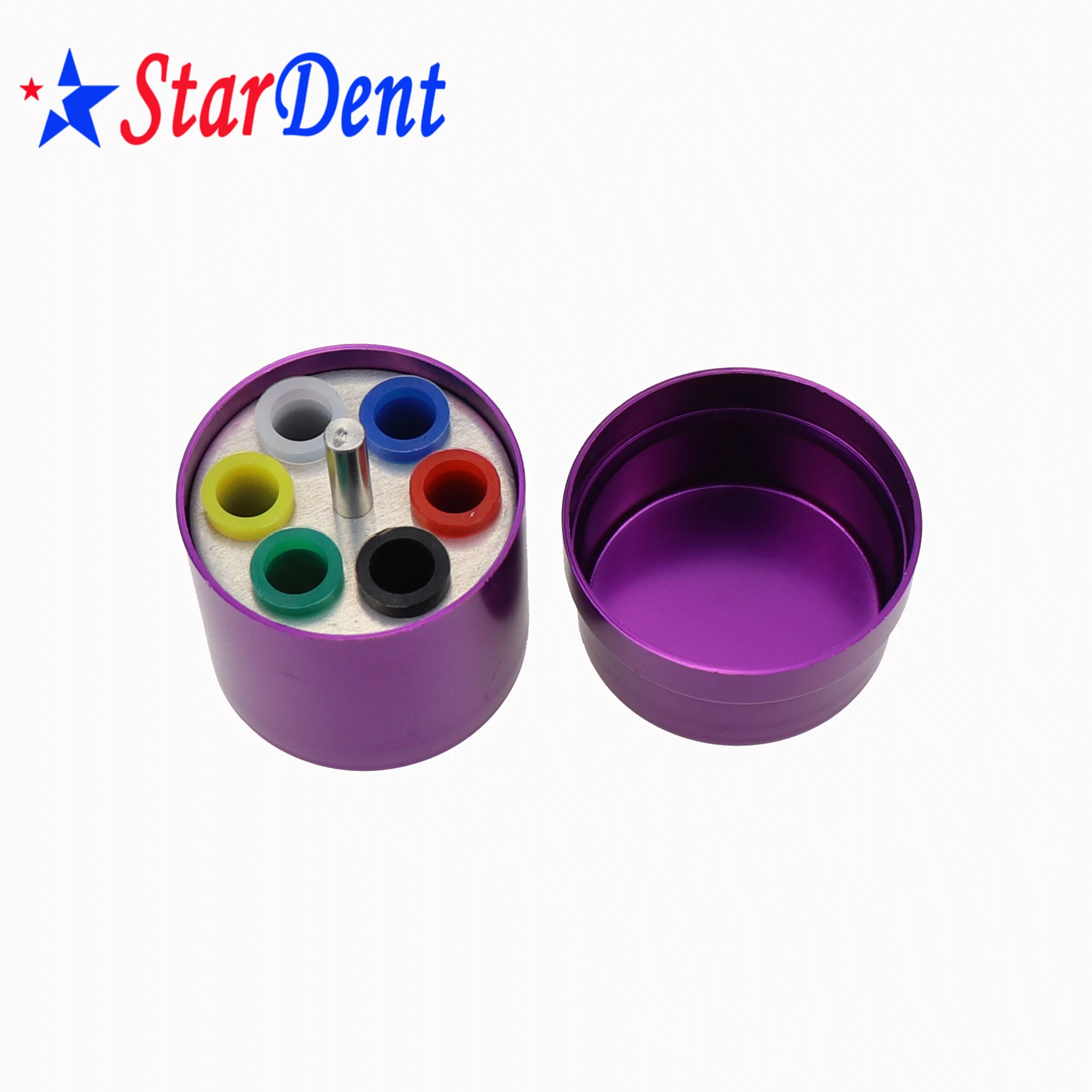 Dental 6 Holes Round Aluminium Bur Box Gutta Percha Points Disinfection ...