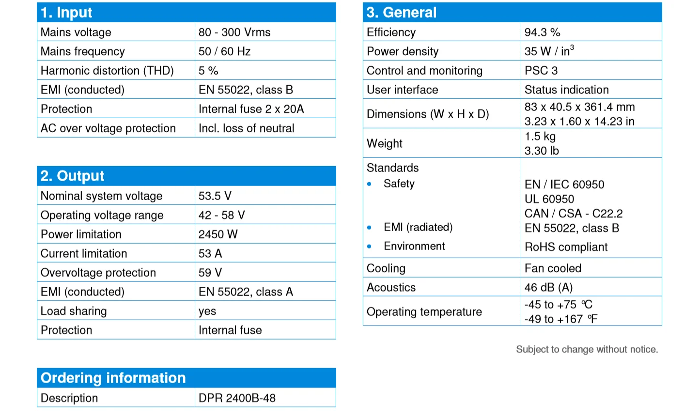Delta Rectifier DPR 2400B-48 - 220vac-to-48vdc Conversion