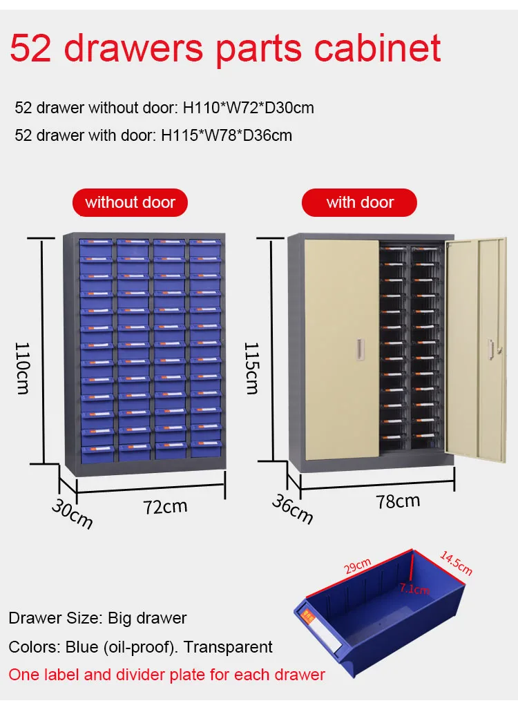 Plastic Drawer Parts Cabinet - Efficient Storage Solutions