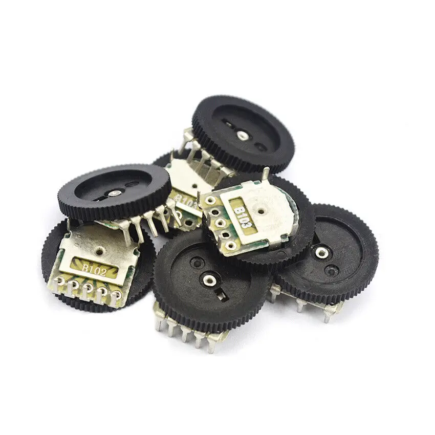 3 Pin 5 Pin Single/double Dial Gear Potentiometer 1k 5k 10k 20k 50k ...