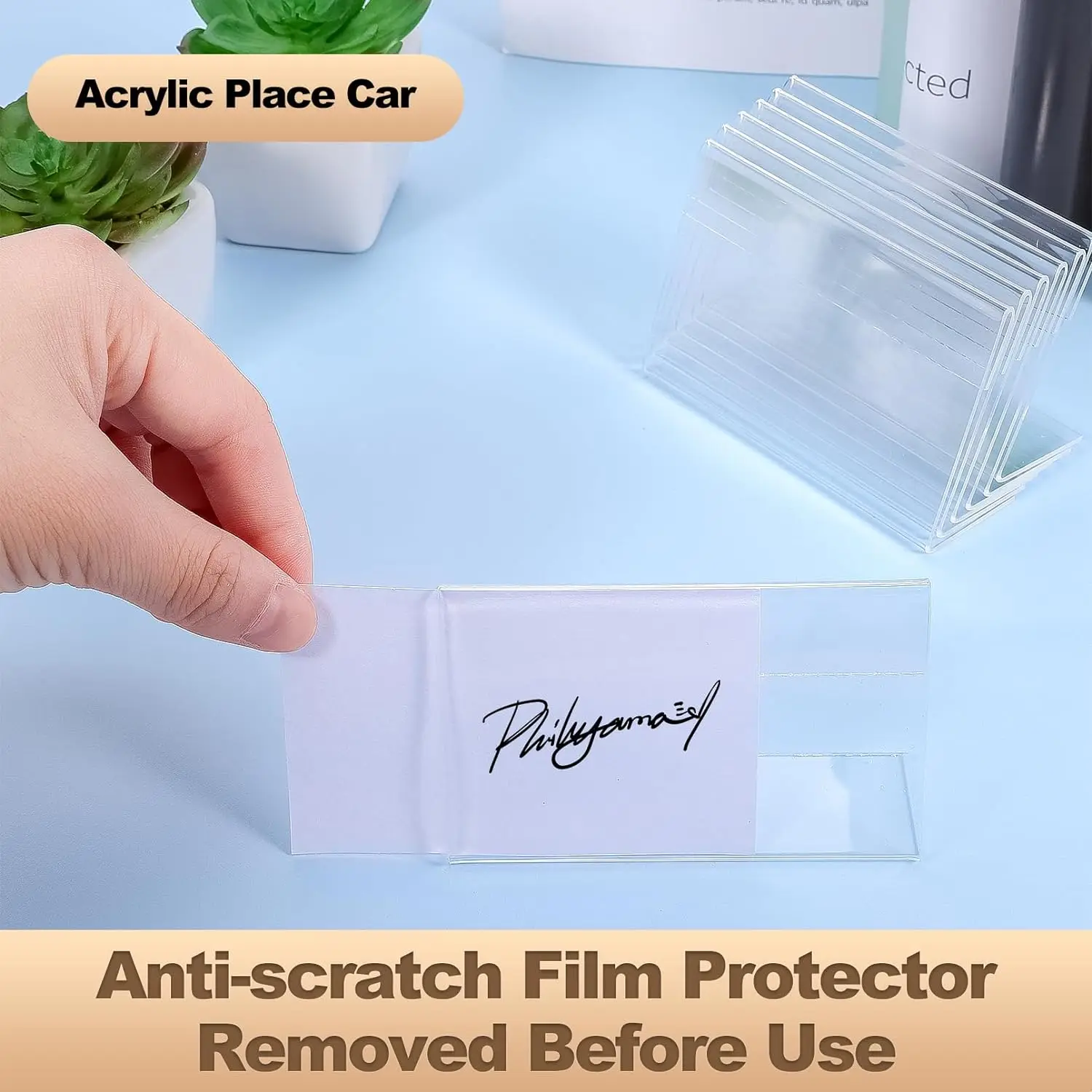 Mini Acrylic Sign Holder,3.5 X 2.5 Inches Clear Sign Display Holder ...