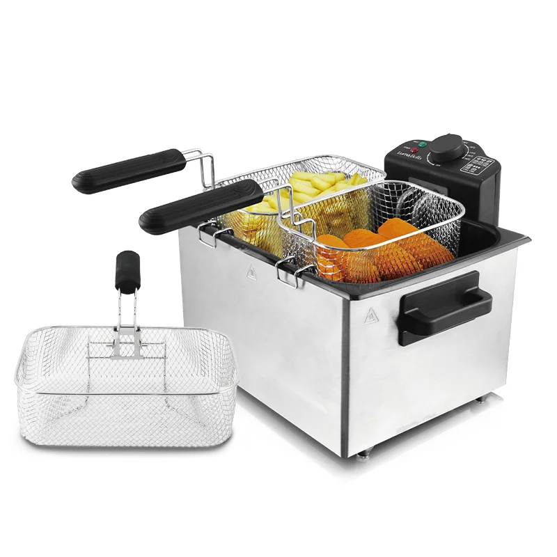 Sokany LB-60004 Electric Deep Fat Fryer - Dual Tank & Baskets ...