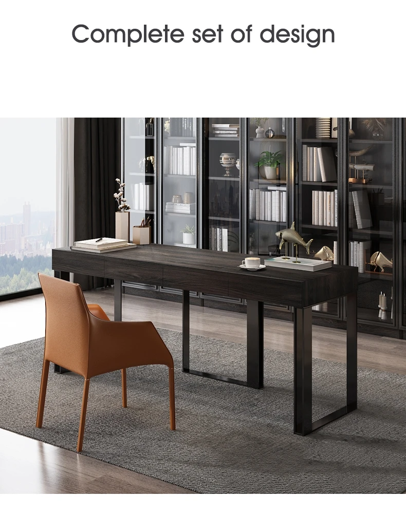 Modern And Simple Solid Wood Corner Full Wall Bookcase Landing Nordic ...