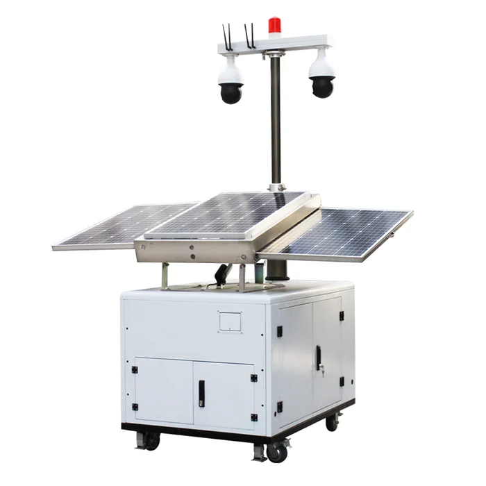 Outdoor Construction Site Cctv Security Camera Mast Tower Mobile ...