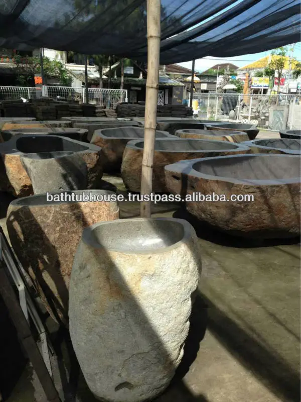 Stone Bathtub Nb001 - Soaking Luxury with Natural River Stone