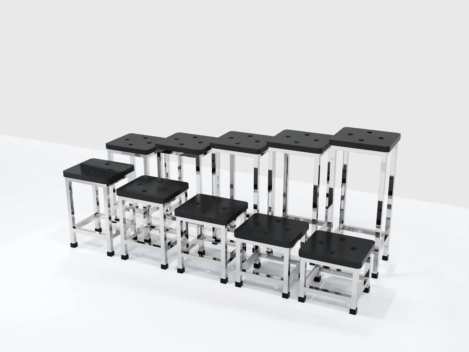 201 Stainless Steel Esd Lab Stool Clean Room Factory Workshop Warehouse ...