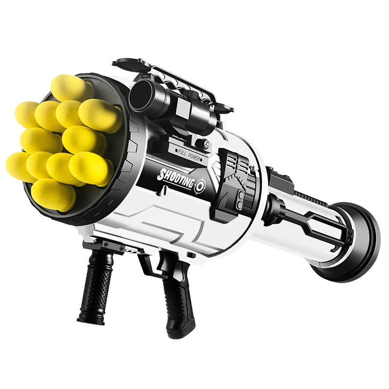 12 Burst Mortar Electric Rocket Launcher Soft Bullet Gun Simulation ...