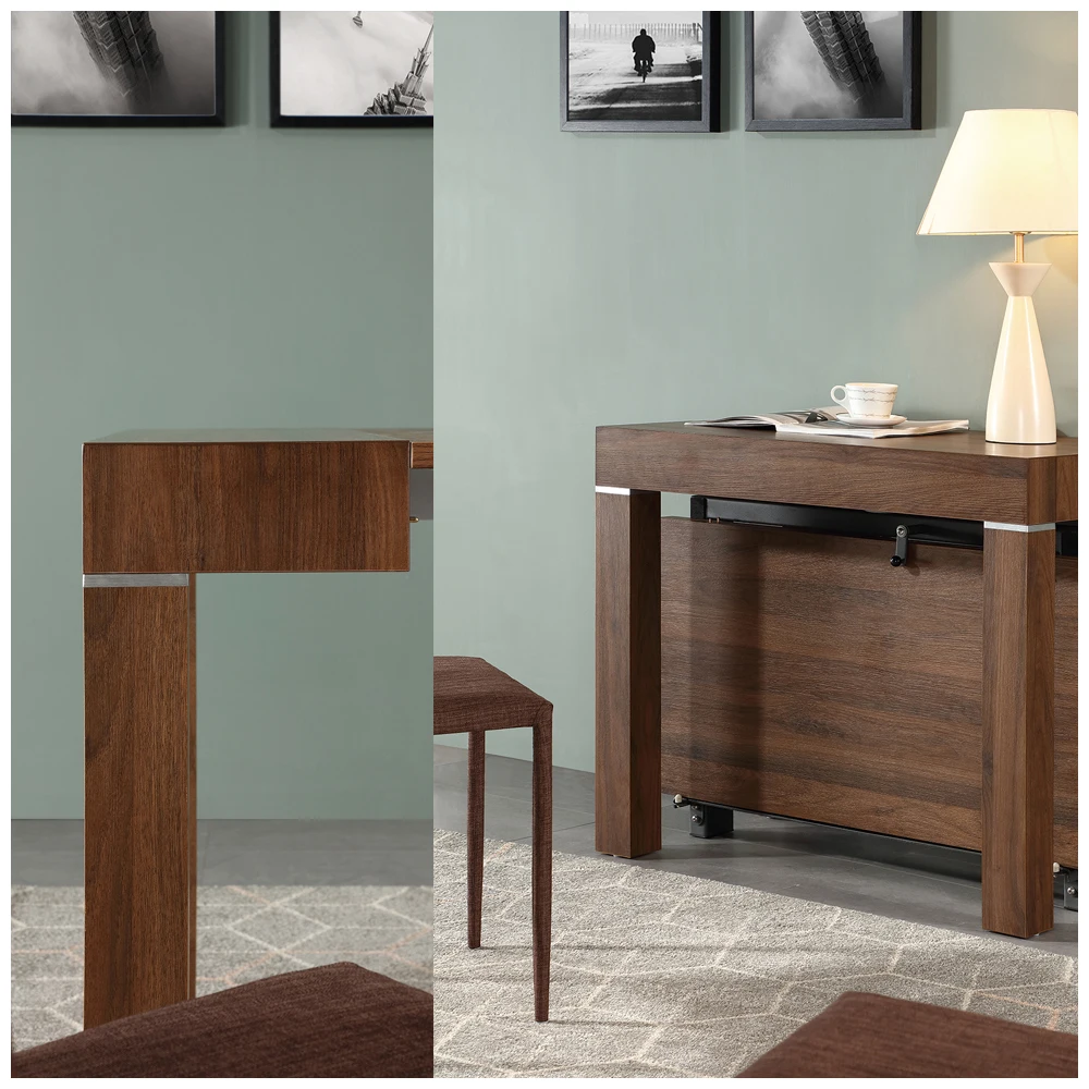 Space-saving Modern Transforming Table - Extendable Dining