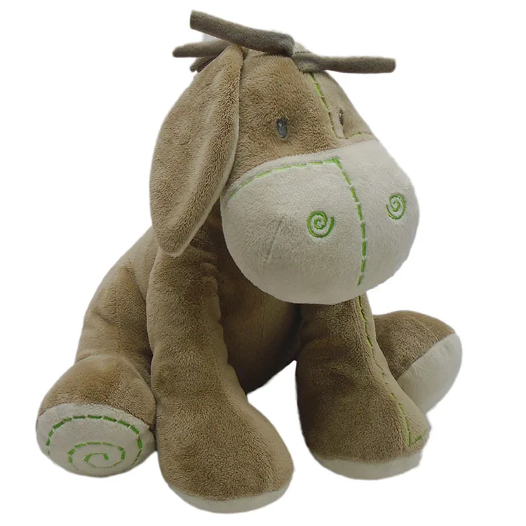 Soft, Foldable Plush Donkey - Customizable Animal Toy