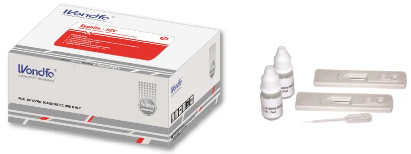Wondfo One Step Hiv-syphilis Whole Blood/serum/plasma Test Cassette (3 ...