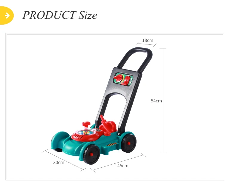Lawn Mower Walker Toys Trolley Electric Kids Kit Garden Tool Set - Buy ...