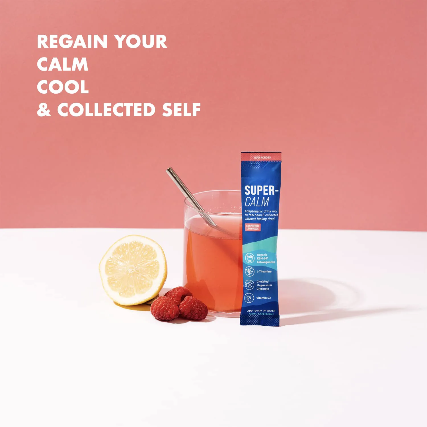 Natural Calm Electrolytes Drink Mix With Ashwagandha & L-theanine Boost ...