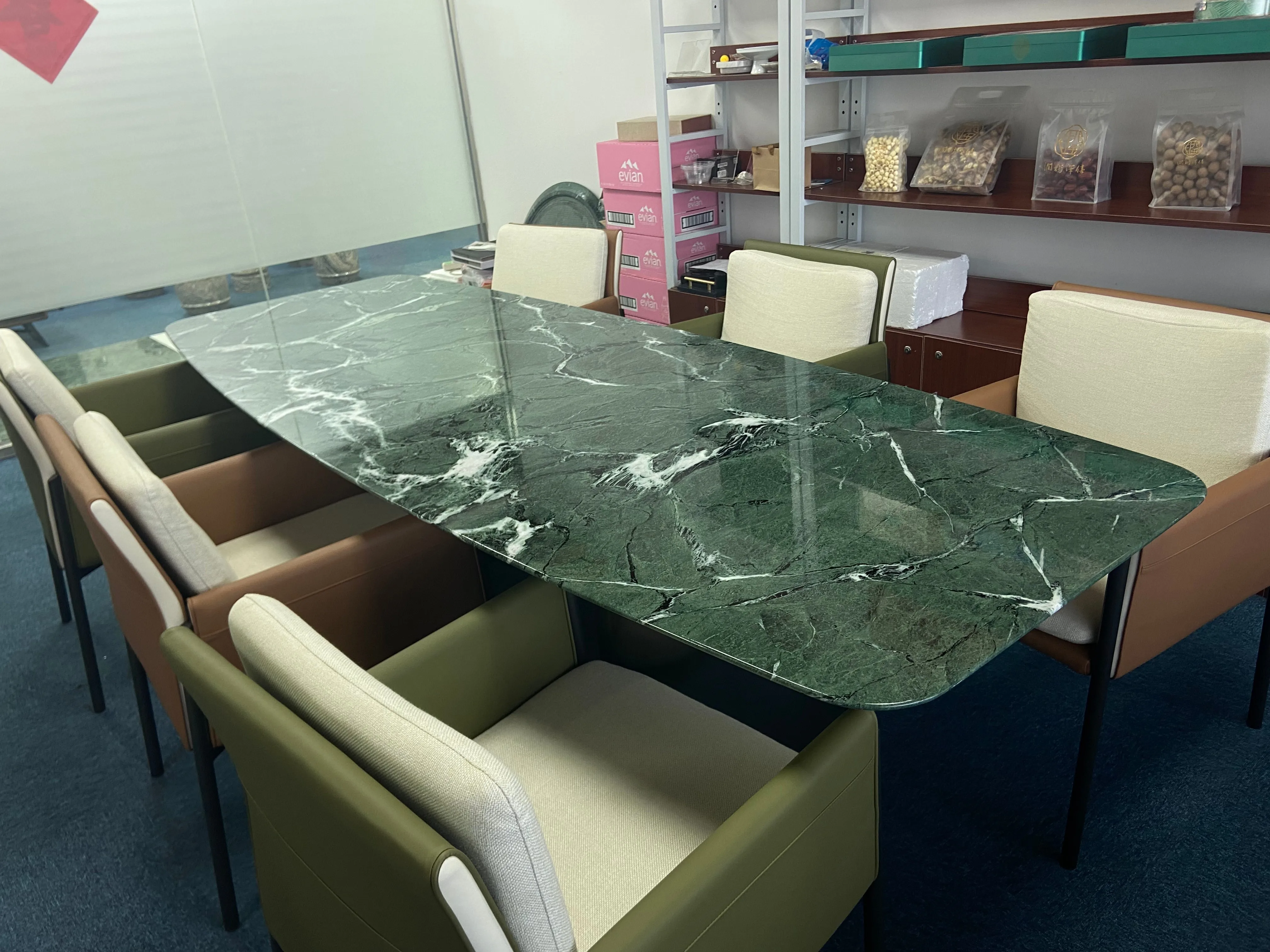 Luxury Green Marble Top Dining Table Custom Coffee Table Living Room ...