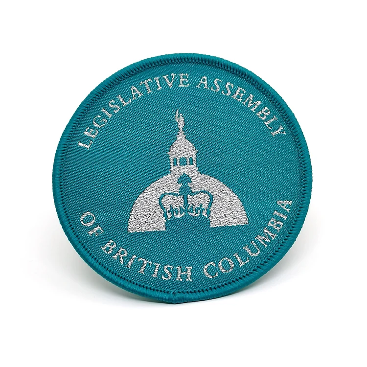 Factory Custom Clothes Hats Merrow Border Sew On Iron On Fabric Woven ...