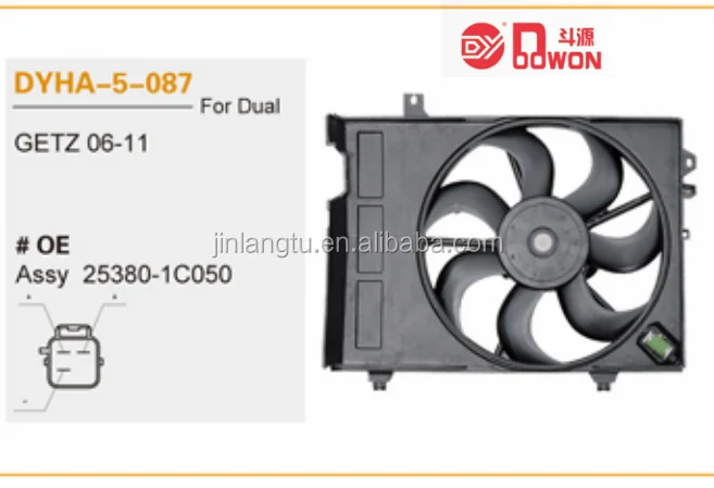 25380-1C050 25380-1C360 2002 2006 GETZ 냉각 팬 어셈블리. 자동 냉각 부품 전기 팬 라디에이터 ...
