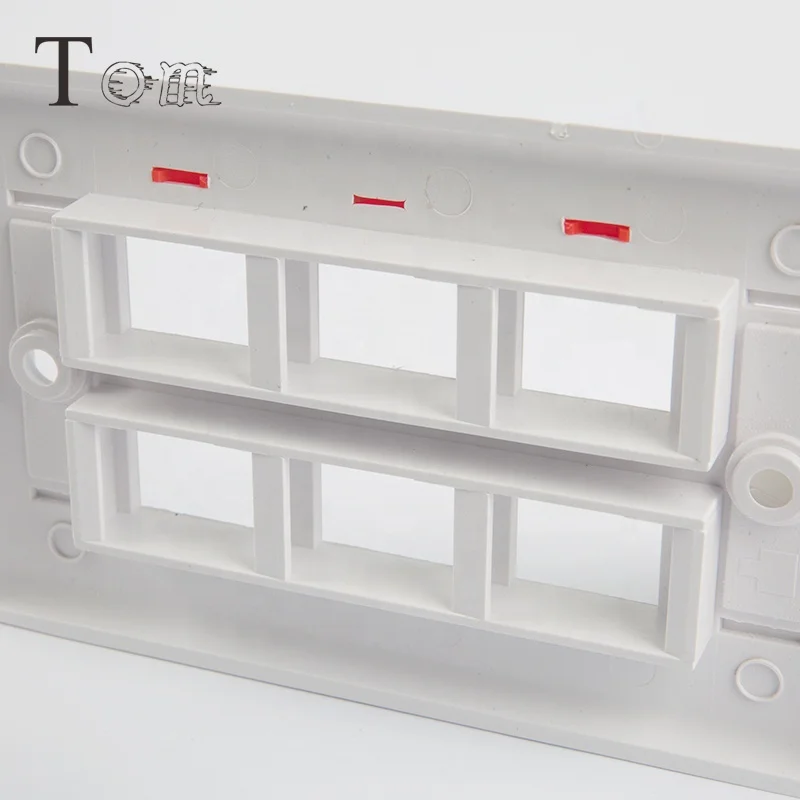 Tom-fp-us-15 120 Type 6 Port Telecom Communication Usa Type Faceplate ...