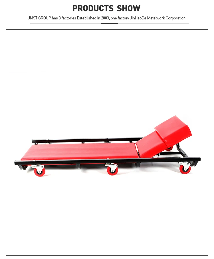 Rolling Garage Shop Creeper 40" Padded Mechanic Cart With Adjustable ...