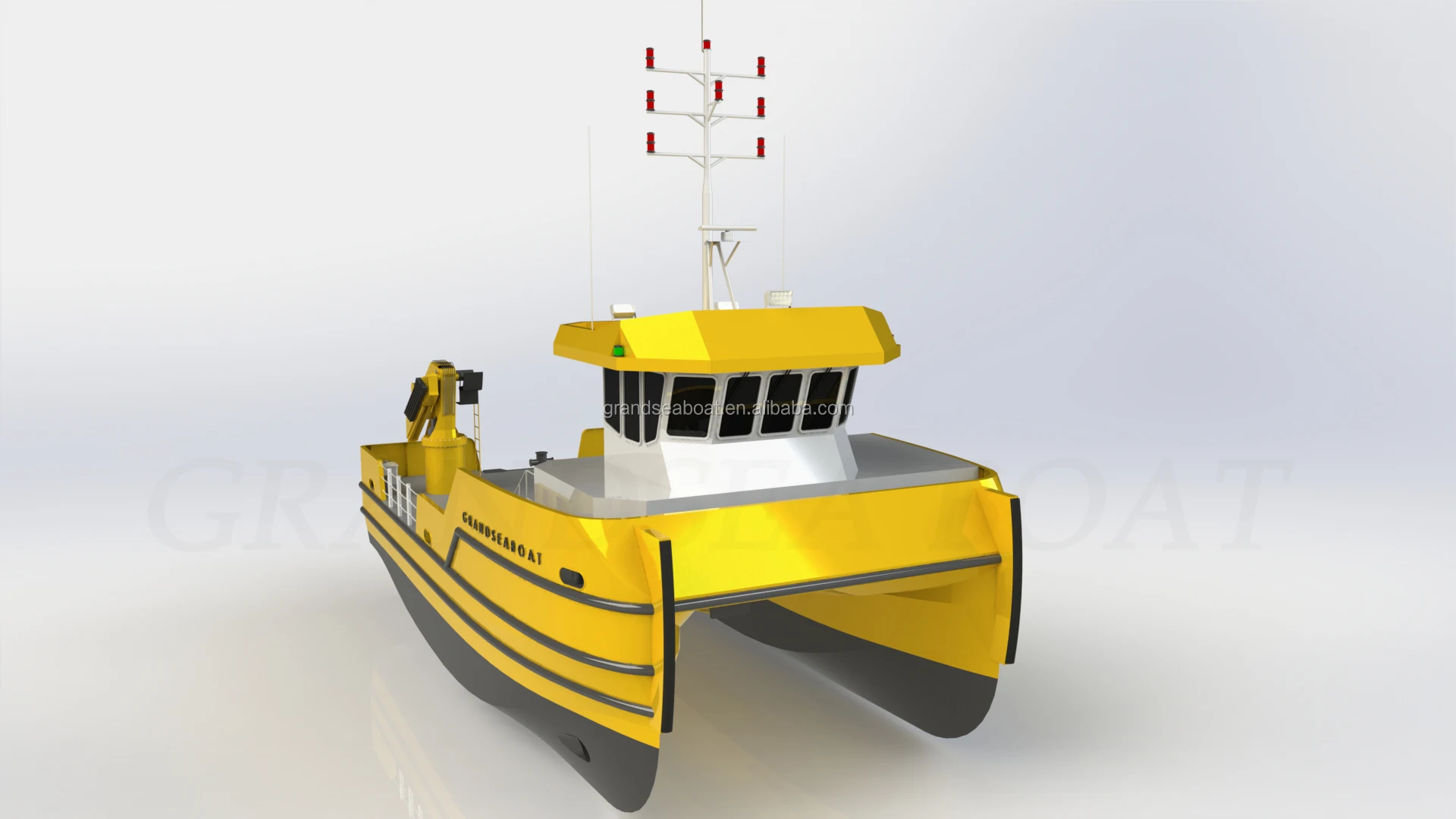 Grandsea 18m Catamaran Steel Hull Harbour Dredge Tender Work Boats For ...