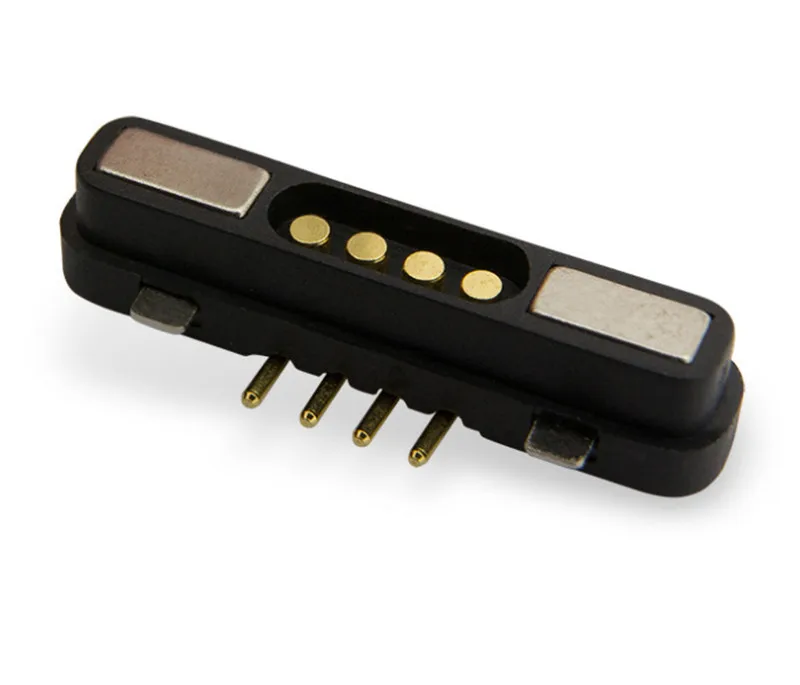 Waterproof Spring Loader Pogo Pin Magnet Dock 4 Pins Straight Male ...