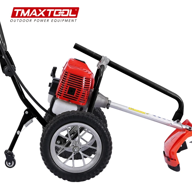 Hand Push Brush Cutter With Wheels Gasoline Grass Trimmer 430 - Buy ...