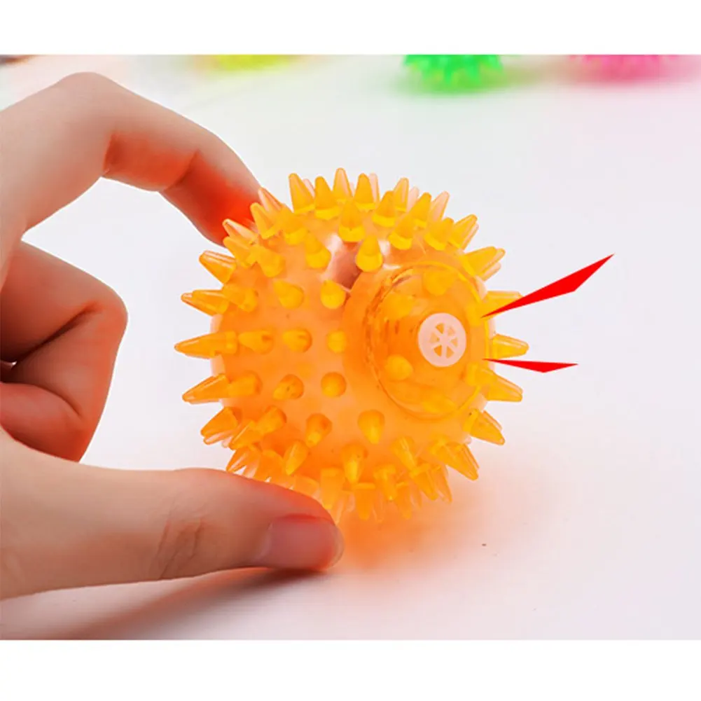 Fantastic Job Led Color Changing Bouncing Spiky Flash Light Up Rebound ...