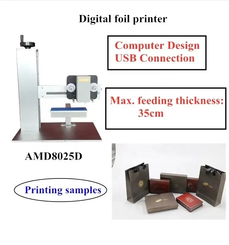 Automatic Flatbed Foil Printer 25 Hot Foil Stamping Machine USB Box ...