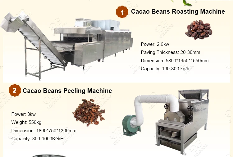 Indonesia 25kg Small Scale Cacao Bean Powder Machinery Line Equipment Plant Cocoa Processing ...