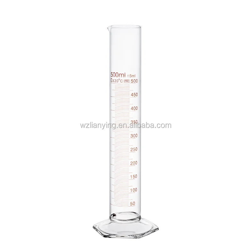 500ml Chemical Dosing Glass Graduated Cylinder - Buy Measuring Cylinder ...