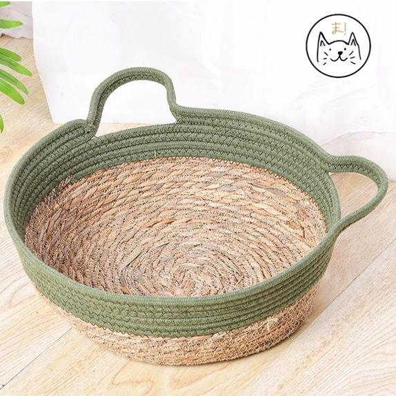 Kuma Narrowleaf Cattail Pet Bed Cat & Dog Sleep Nest Breathable ...